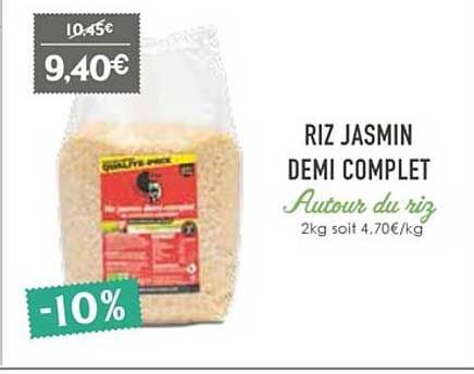 Promo Riz Jasmin Demi Complet Autour Du Riz chez Naturalia - iCatalogue.fr