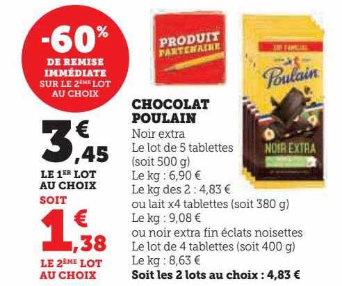 Promo Chocolat Poulain chez Hyper U - iCatalogue.fr
