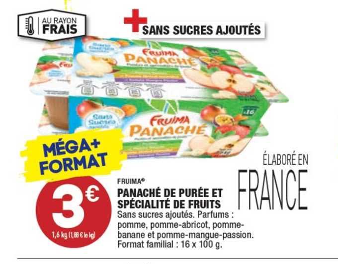Promo Fruima Panaché De Purée Et Spécialité De Fruits chez Aldi ...