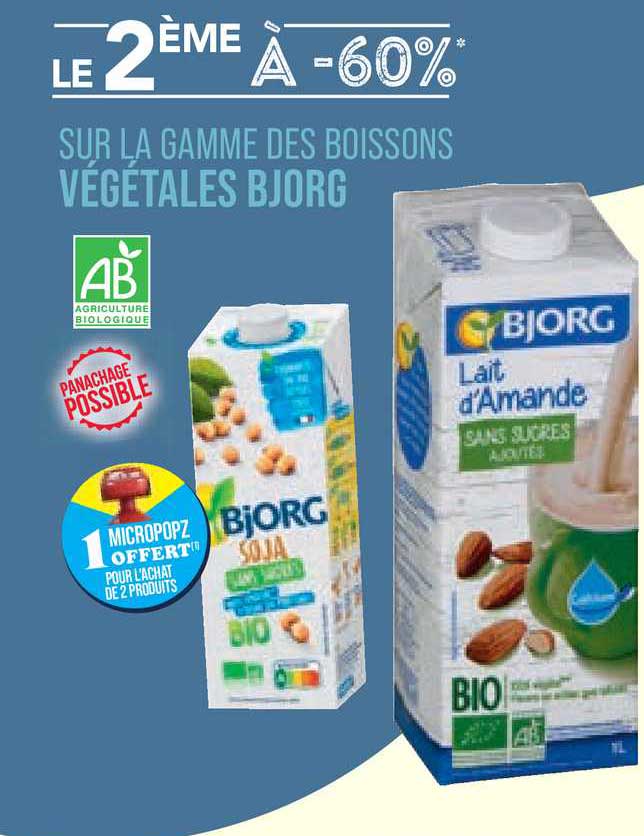 Promo La Gamme Des Boissons Végétales Bjorg chez Match - iCatalogue.fr