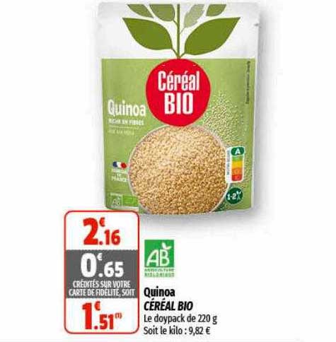 Promo Quinoa Céréal Bio chez Coccinelle Express - iCatalogue.fr