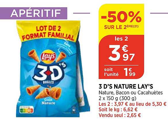Offre 3d's Nature Lay's chez Maximarche