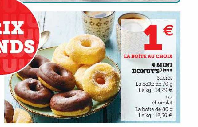 Promo 4 Mini Donuts chez U Express - iCatalogue.fr