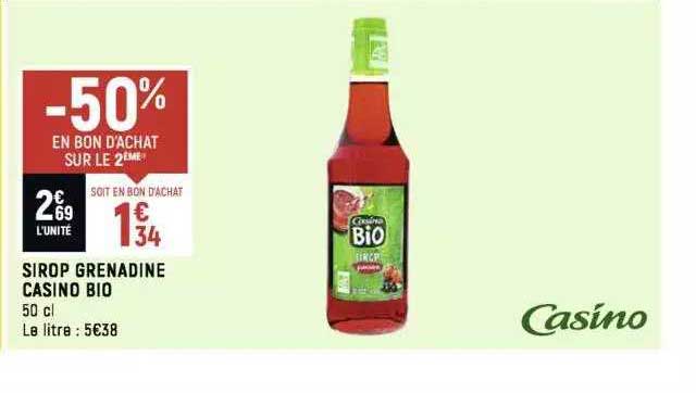Promo Sirop Grenadine Casino Bio chez Spar - iCatalogue.fr