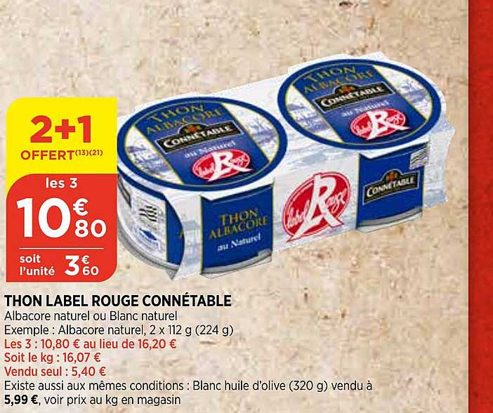 Promo Thon Label Rouge Connétable chez Maximarché - iCatalogue.fr