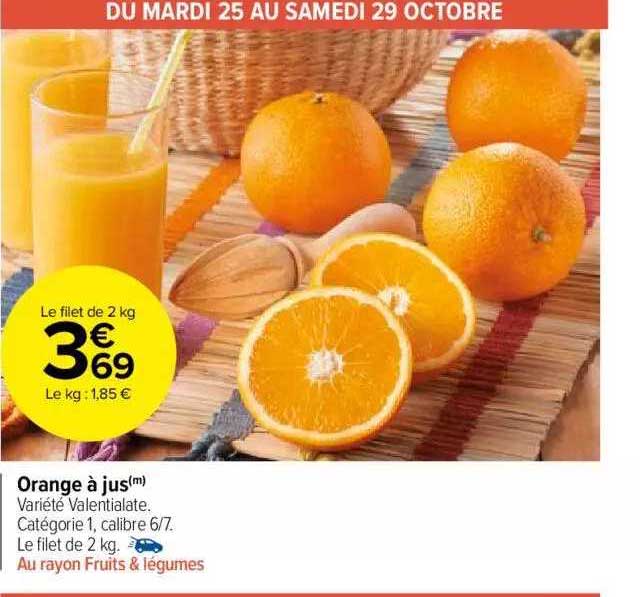 Promo Orange à Jus chez Carrefour Market - iCatalogue.fr