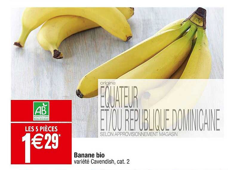 Promo Banane Bio chez Cora - iCatalogue.fr