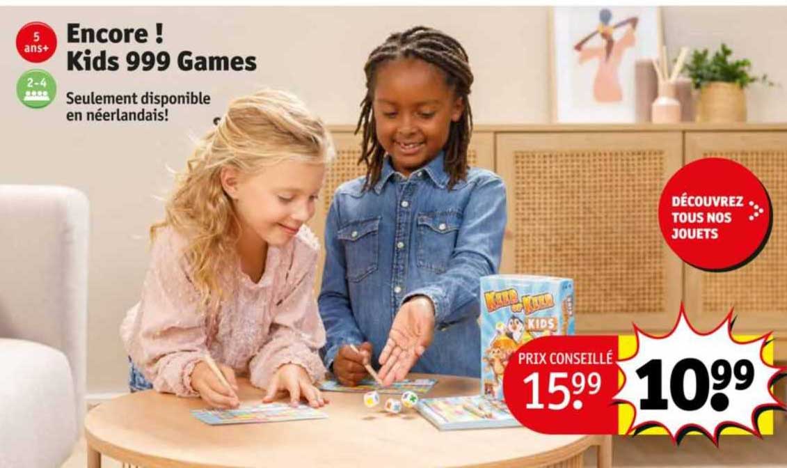 Promo Encore! Kids 999 Games chez Kruidvat - iCatalogue.fr