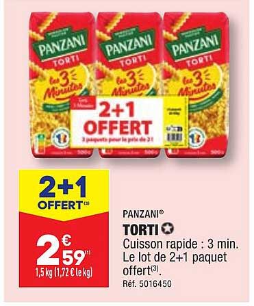 Promo Panzani Torti 2+1 Offert chez Aldi - iCatalogue.fr