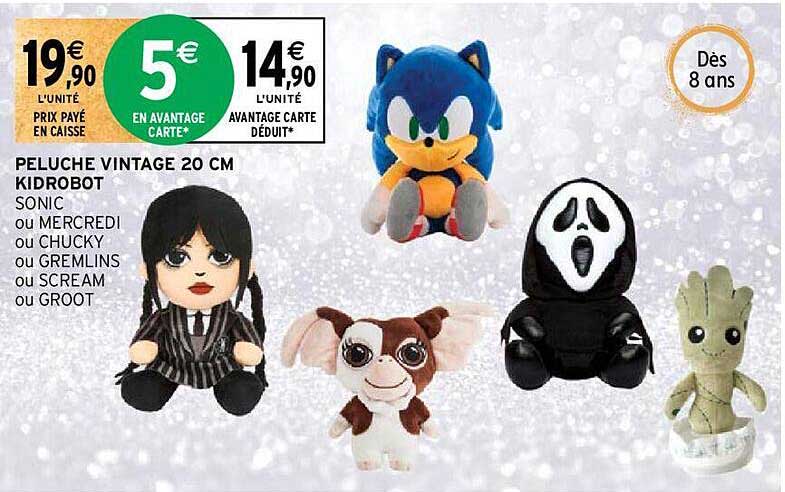 Promo Peluche Vintage 20 Cm Kidrobot chez Intermarché - iCatalogue.fr