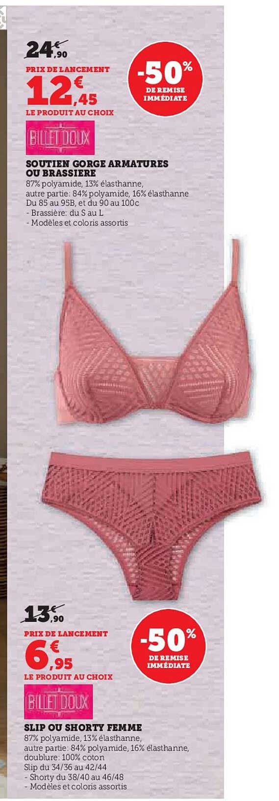 Promo Slip Ou Shorty Femme -50% De Remise Immédiate chez Super U ...