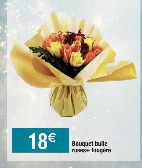 Promo Bouquet Bulle Roses + Fougère chez Migros France - iCatalogue.fr