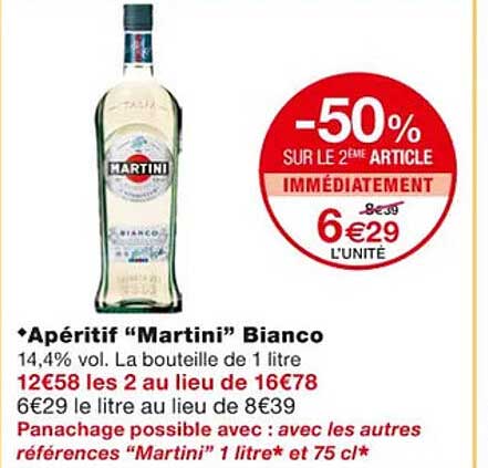 Promo Apéritif "martini" Bianco chez Monoprix - iCatalogue.fr