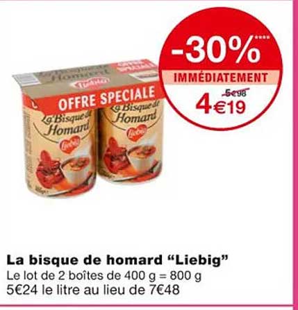 Promo La Bisque De Homard "liebig" chez Monoprix - iCatalogue.fr
