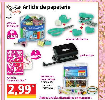 Promo Article De Papeterie Paper Scrip chez Norma - iCatalogue.fr