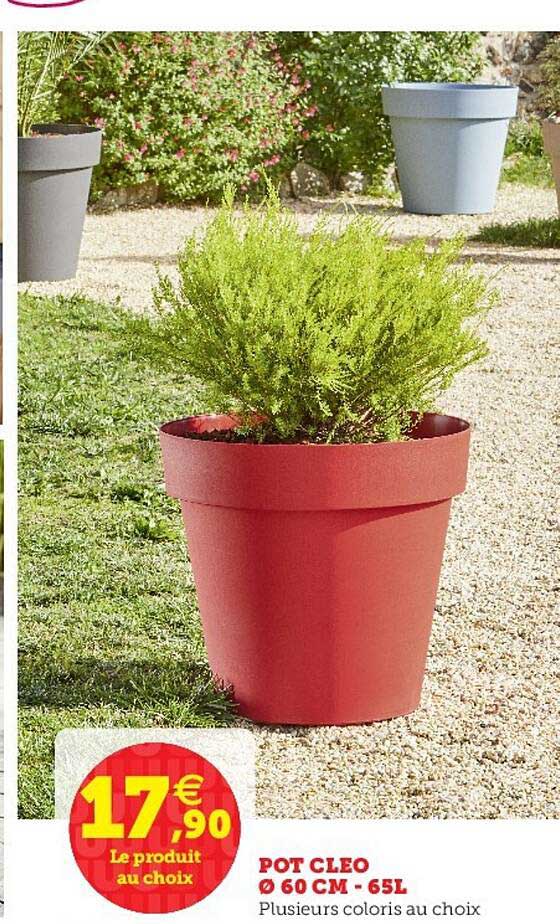 Promo Pot Cléo 60 Cm - 65 L chez Hyper U - iCatalogue.fr
