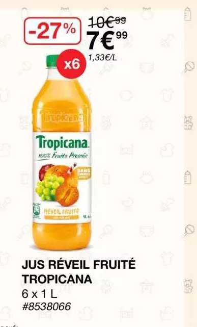 Promo Jus Réveil Fruité Tropicana chez Costco - iCatalogue.fr