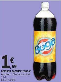 Promo Boisson Gazeuse "boga" chez E.Leclerc - iCatalogue.fr