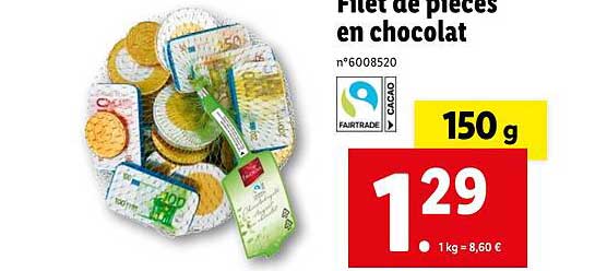 Promo Filet De Pieces En Chocolat chez Lidl - iCatalogue.fr Promo Filet De Pieces En Chocolat chez Lidl - iCatalogue.fr