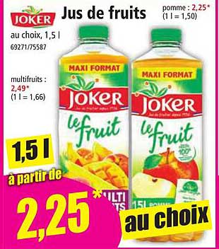 Promo Joker Jus De Fruits chez Norma - iCatalogue.fr