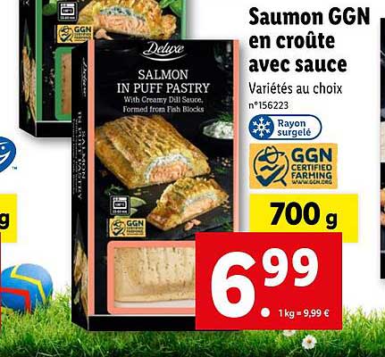 Promo Saumon Ggn En Croûte Avec Sauce chez Lidl - iCatalogue.fr