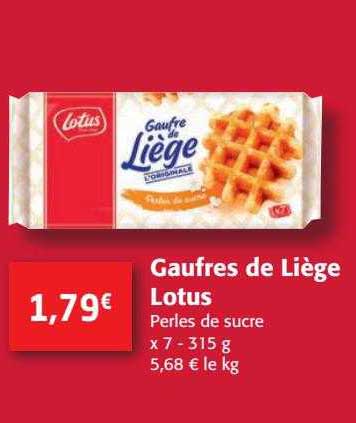 Offre Gaufres De Liège Lotus chez Auchan