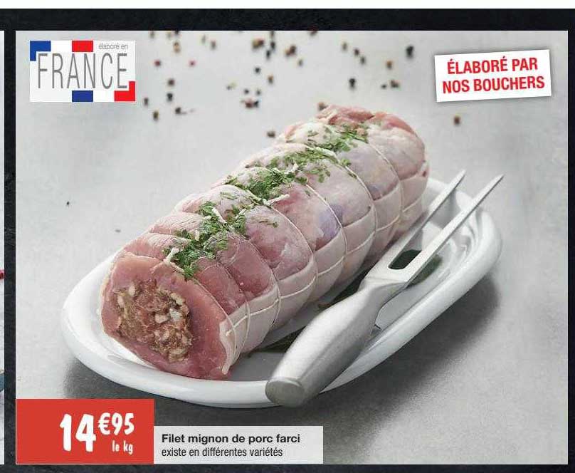 Promo Filet Mignon De Porc Farci chez Migros France - iCatalogue.fr