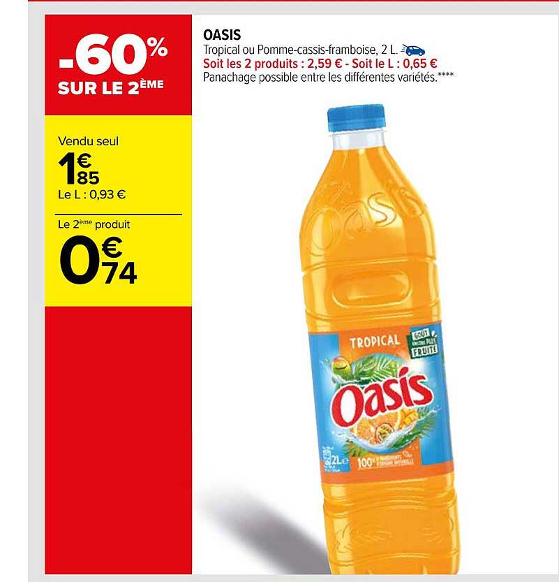 Offre Sirop Oasis chez Match