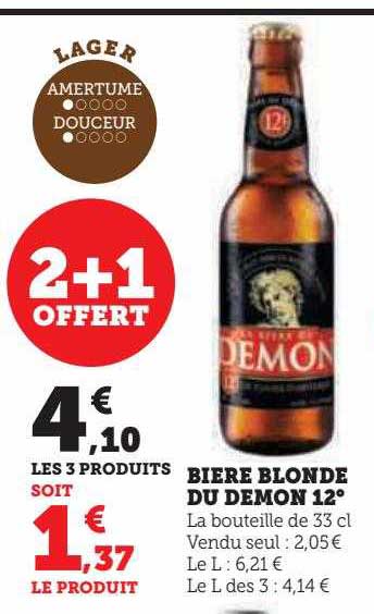Promo Bière Blonde Du Demon 12° chez Hyper U - iCatalogue.fr