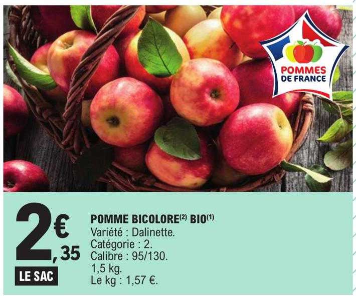 Promo Pomme Bicolore Bio chez E.Leclerc - iCatalogue.fr