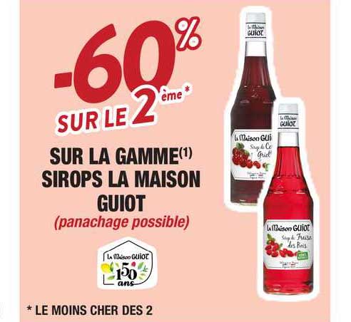 Promo La Gamme Sirops La Maison Guiot chez Migros France - iCatalogue.fr