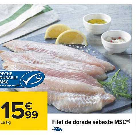 Promo Filet De Dorade Sébaste Msc chez Carrefour - iCatalogue.fr