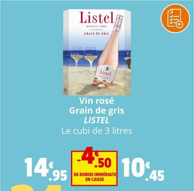 Promo Vin Rosé Grain De Gris Listel chez Coccinelle Express