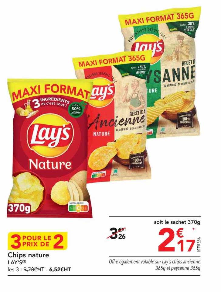 Promo Chips Nature Lay's chez METRO - iCatalogue.fr