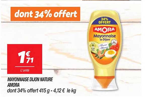 Promo Mayonnaise Dijon Nature Amora chez Netto - iCatalogue.fr