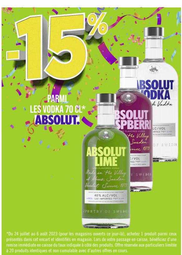 Promo Vodka 70 Cl Absolut chez Géant Casino - iCatalogue.fr