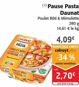 Promo Pause Pasta Daunat chez Colruyt - iCatalogue.fr