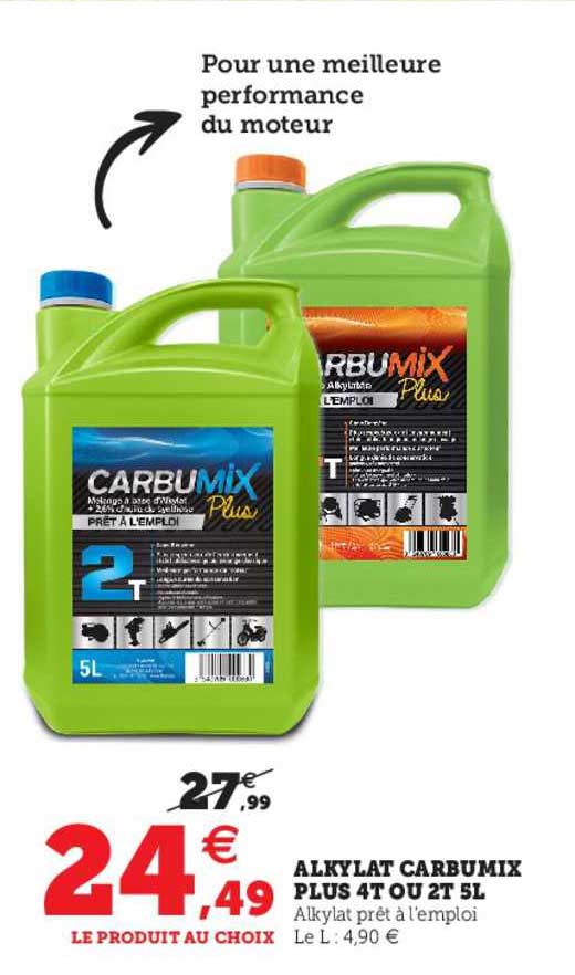 Offre Alkylat Carbumix Plus 4t Ou 2t 5l chez Hyper U