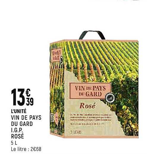 Promo Vin De Pays Du Gard I.g.p. Rosé chez Spar - iCatalogue.fr