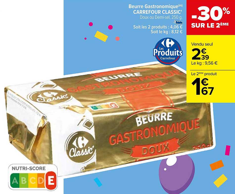 Promo Beurre Gastronomique Carrefour Classic' chez Carrefour ...