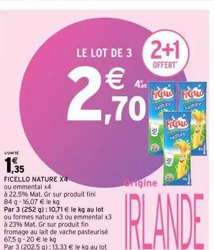 Promo Ficello Nature X4 chez Intermarché - iCatalogue.fr