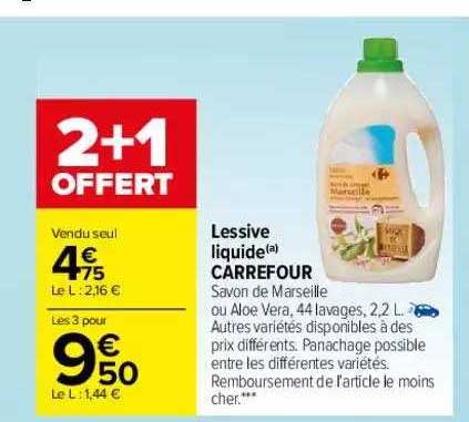 Promo Lessive Liquide Carrefour chez Carrefour - iCatalogue.fr