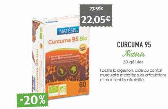 Promo Curcuma 95 Natésis chez Naturalia - iCatalogue.fr