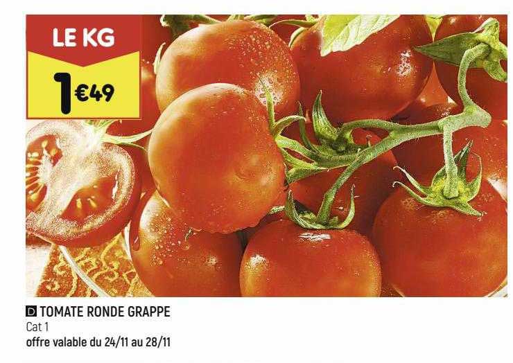 Promo Tomate Ronde Grappe chez Leader Price - iCatalogue.fr