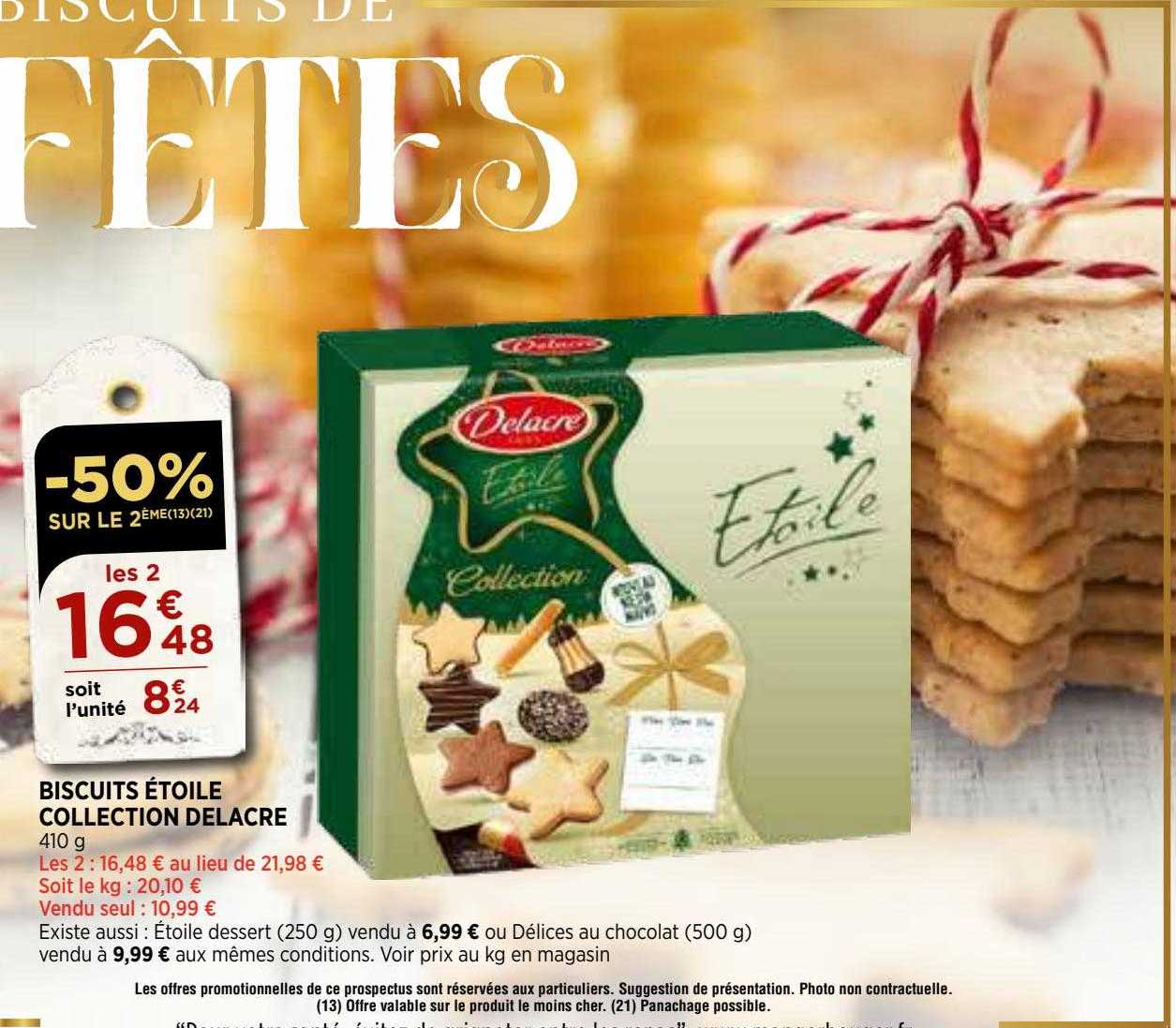 Offre Biscuits étoile Collection Delacre chez Atac