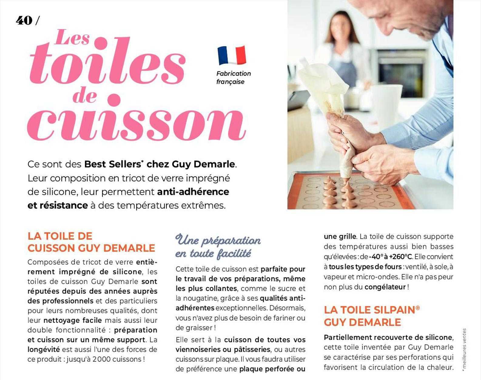 Offre Les Toiles De Cuisson chez Guy Demarle