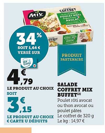 Promo Salade Coffret Mix Buffet chez Super U - iCatalogue.fr