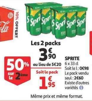 Promo Sprite chez Auchan - iCatalogue.fr