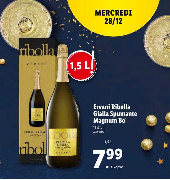 Promo Ervani Ribolla Gialla Spumante Magnum Bo chez Lidl - iCatalogue.fr