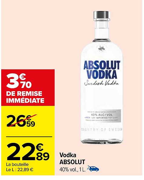 Promo Vodka Absolut chez Carrefour - iCatalogue.fr